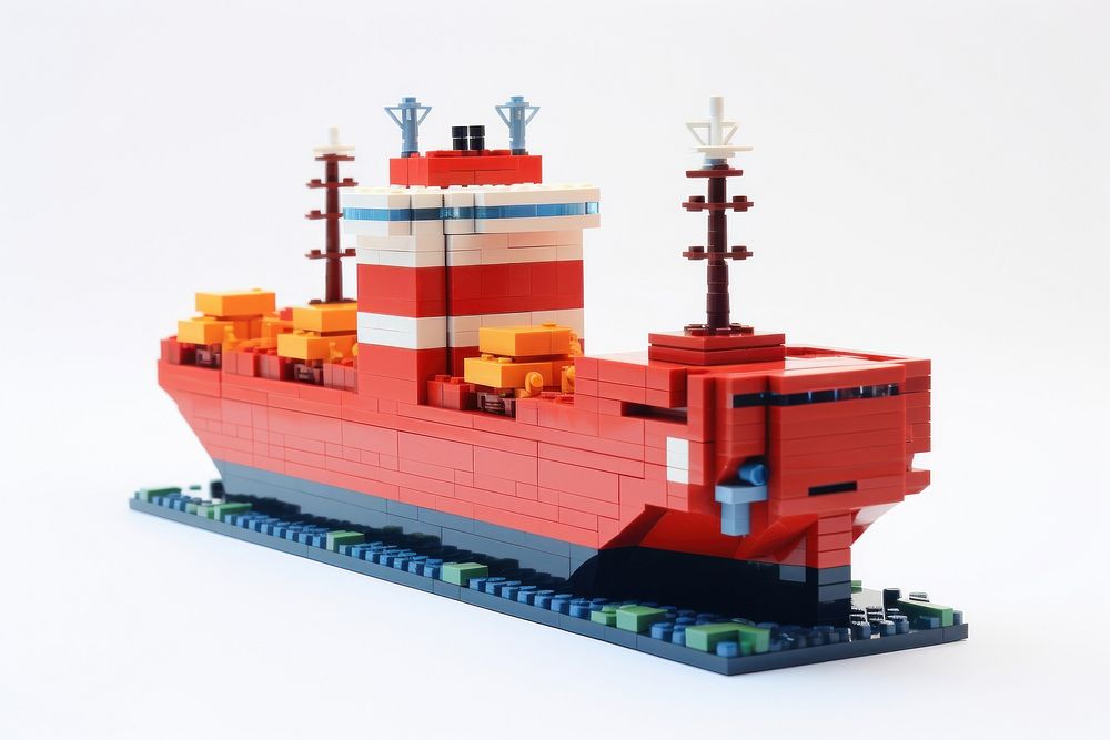 Cargo freight ship bricks toy | Free Photo - rawpixel