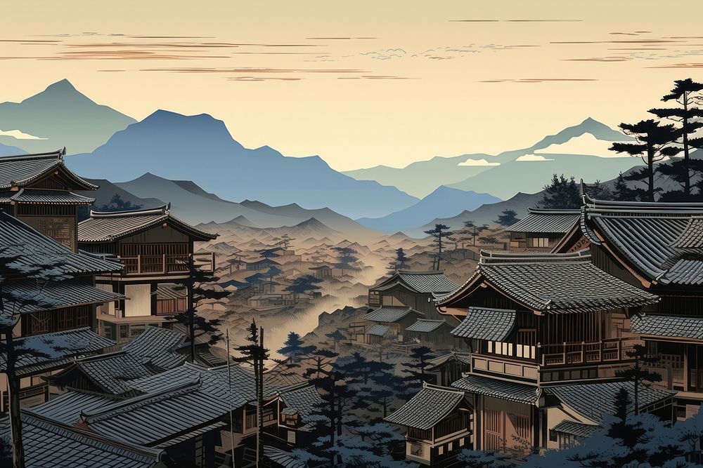Traditional japanese towns architecture landscape | Free Photo ...