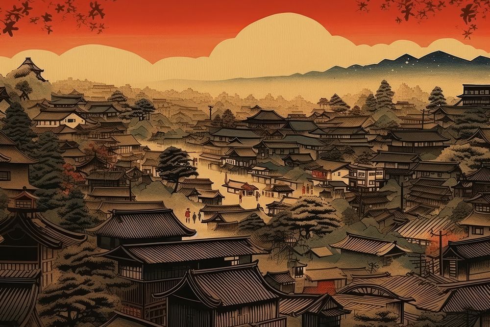 Traditional japanese towns landscape tradition | Free Photo ...