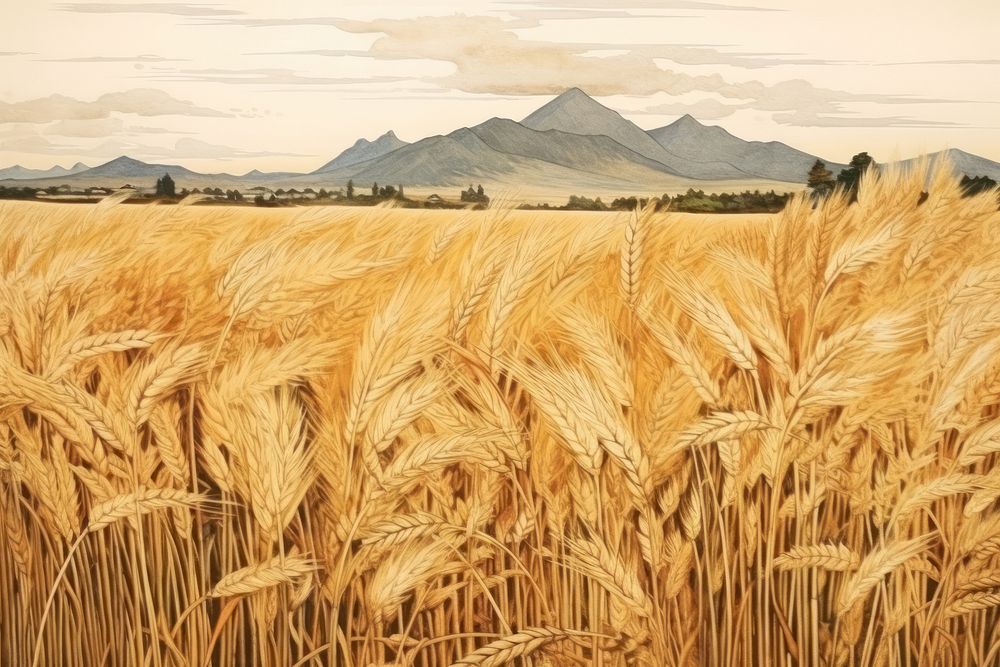 PNG Traditional japanese wheat field | Premium Photo Illustration ...