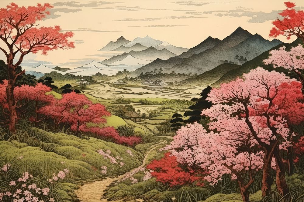 Traditional japanese countryside landscape outdoors | Premium Photo ...