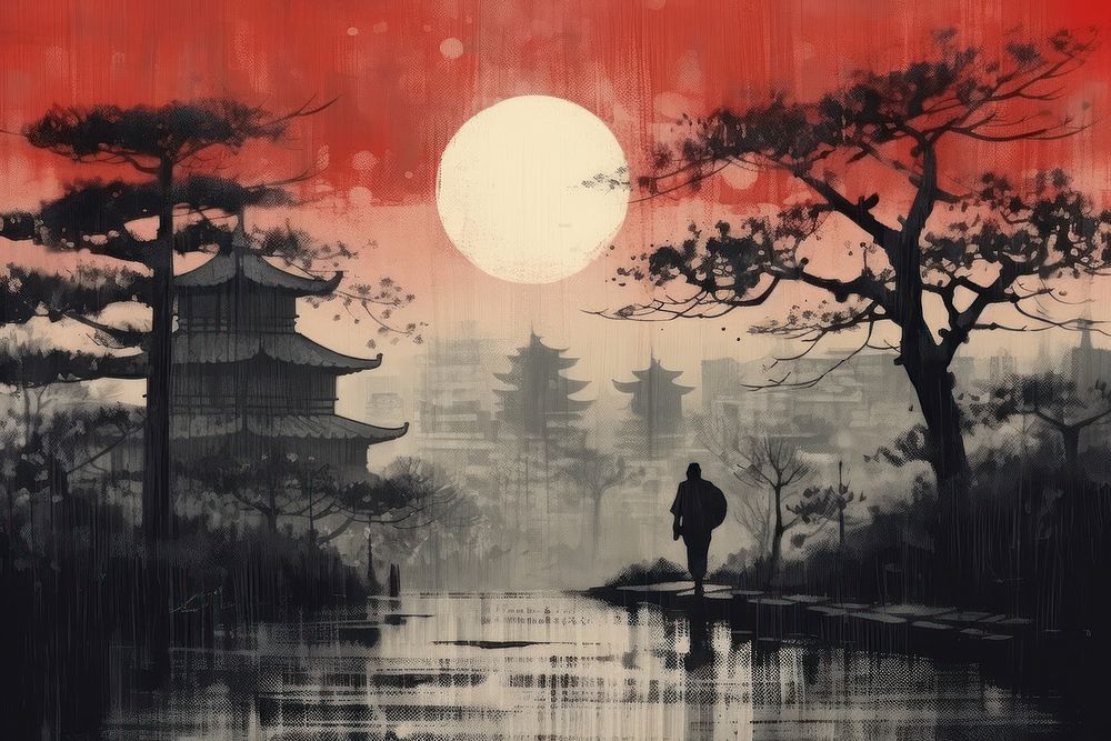 Traditional japanese mist outdoors nature | Free Photo Illustration ...