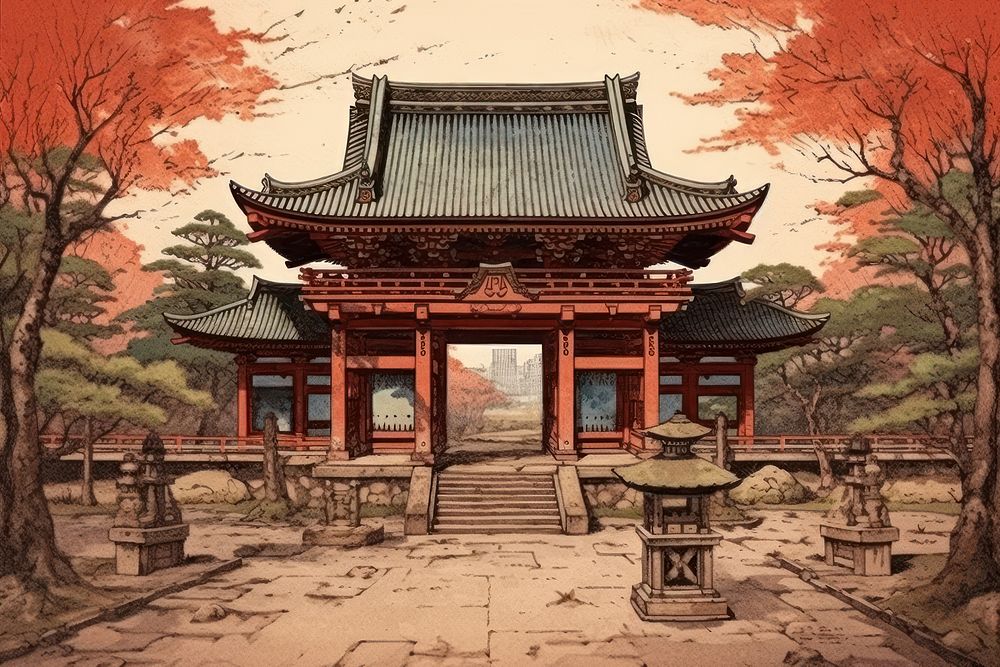 Traditional japanese shrine architecture building | Free Photo ...