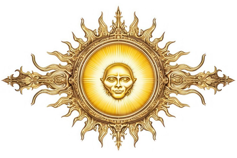 Baroque Sun gold sun white | Free Photo Illustration - rawpixel