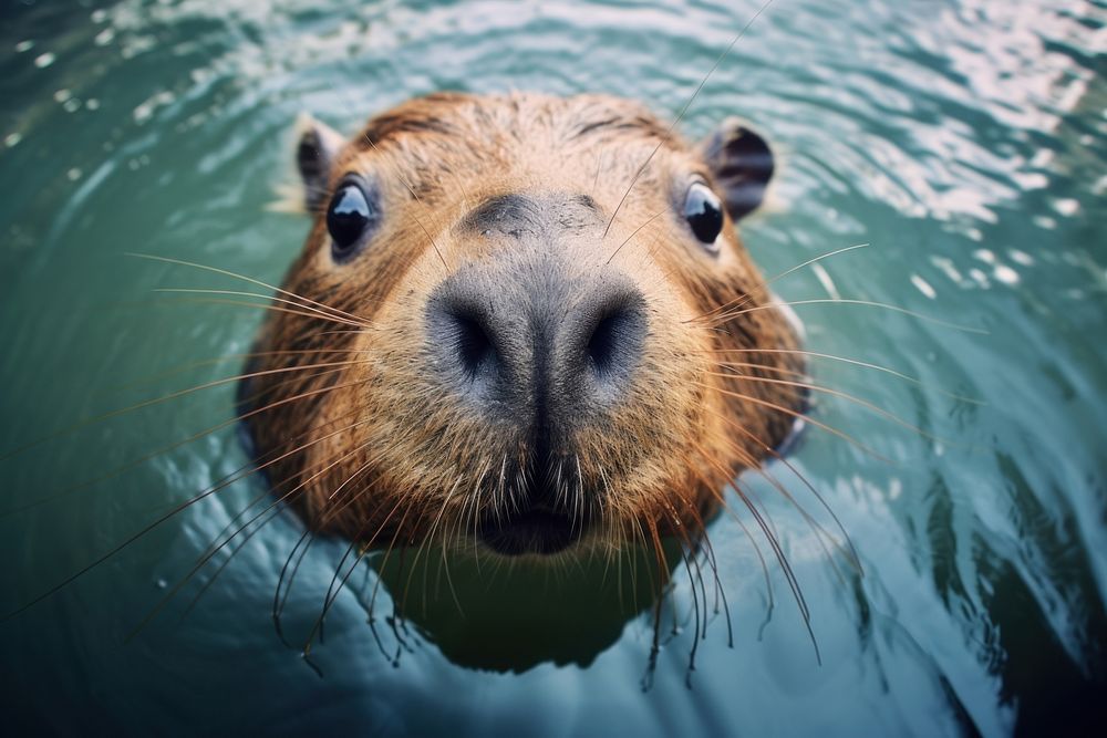 Capybara looking camera animal wildlife | Premium Photo - rawpixel