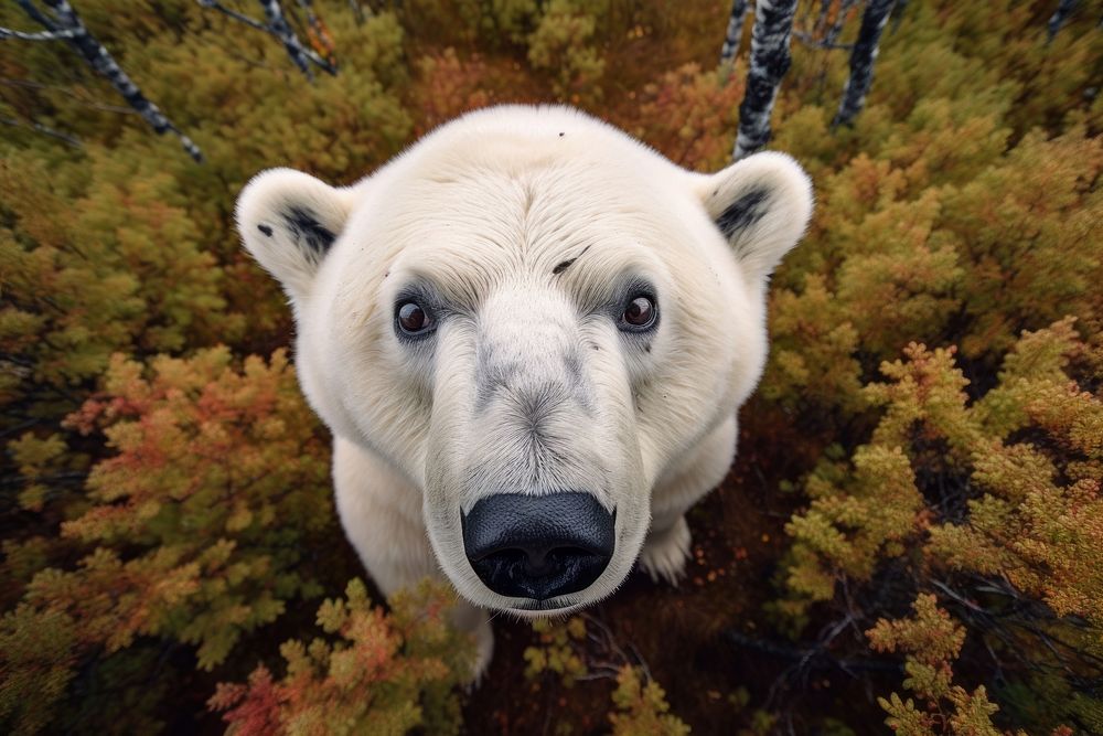 Polar bear looking camera animal | Free Photo - rawpixel