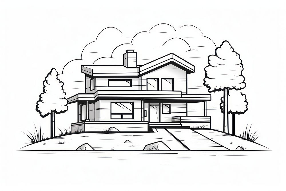 House sketch drawing line. | Free Photo Illustration - rawpixel