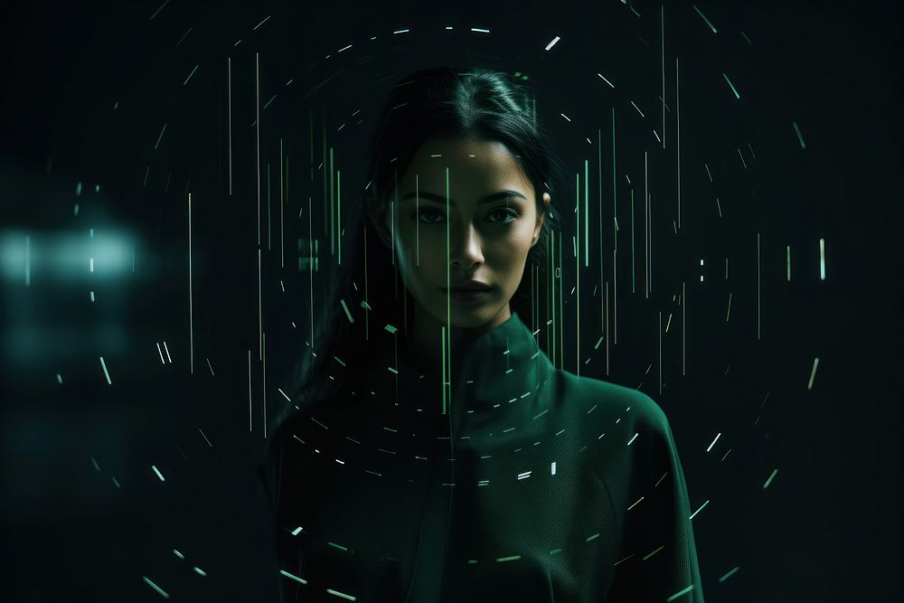 Digital abstract background green portrait | Free Photo - rawpixel