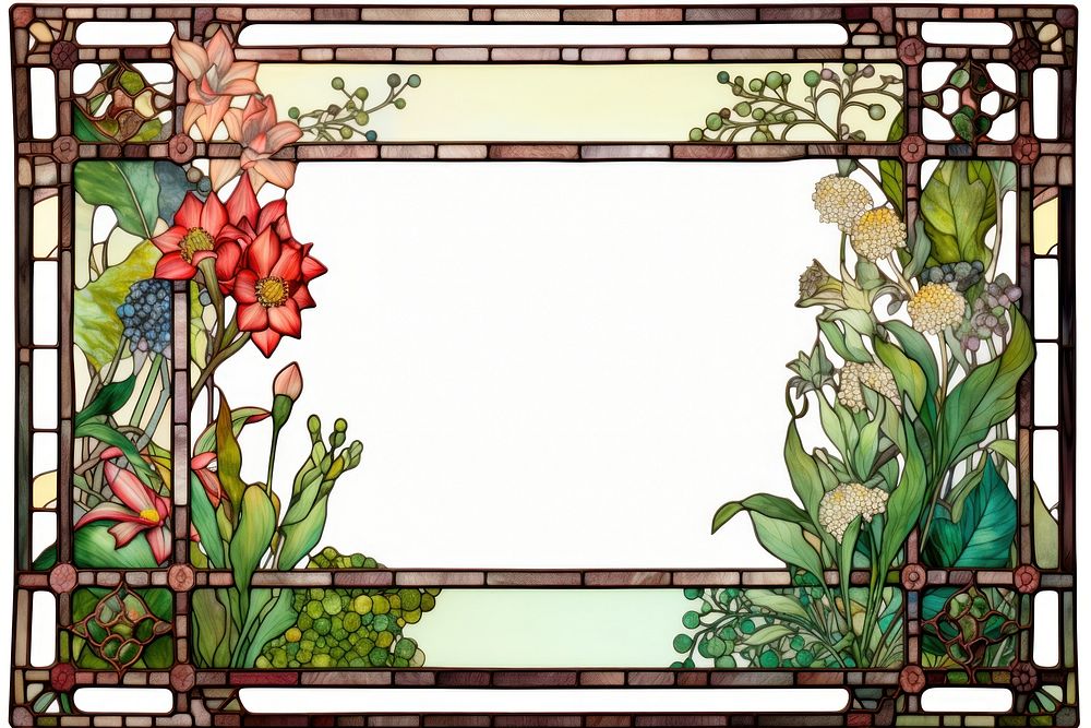 Botanical mosaic pattern plant art. | Free Photo Illustration - rawpixel