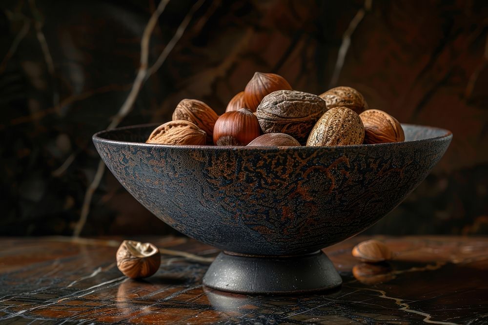 Nuts bowl plant food ingredient. | Premium Photo - rawpixel