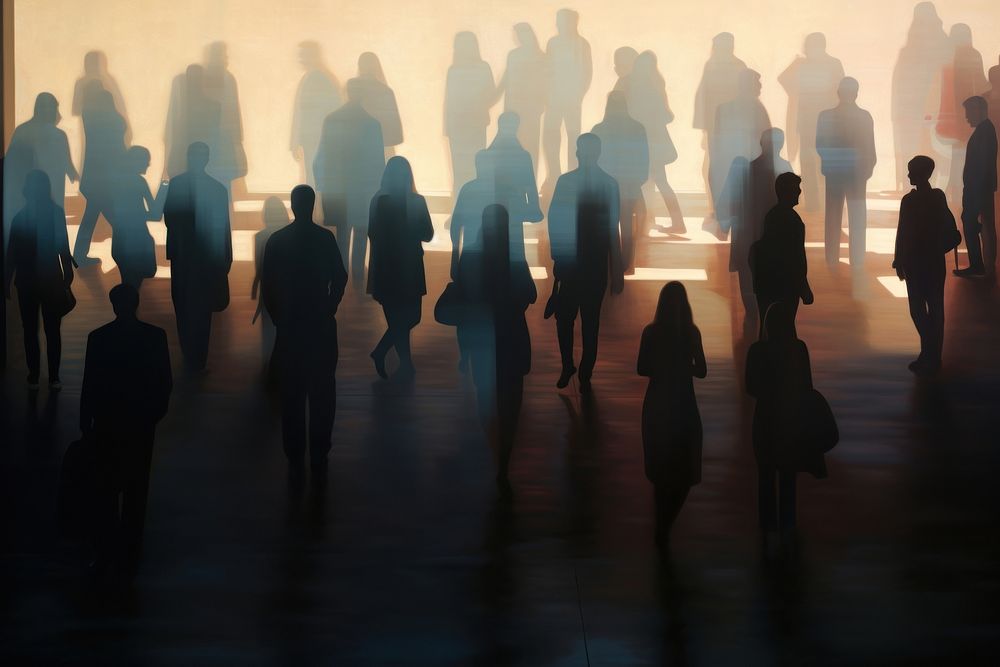 Crowd silhouette walking shadow. | Free Photo - rawpixel