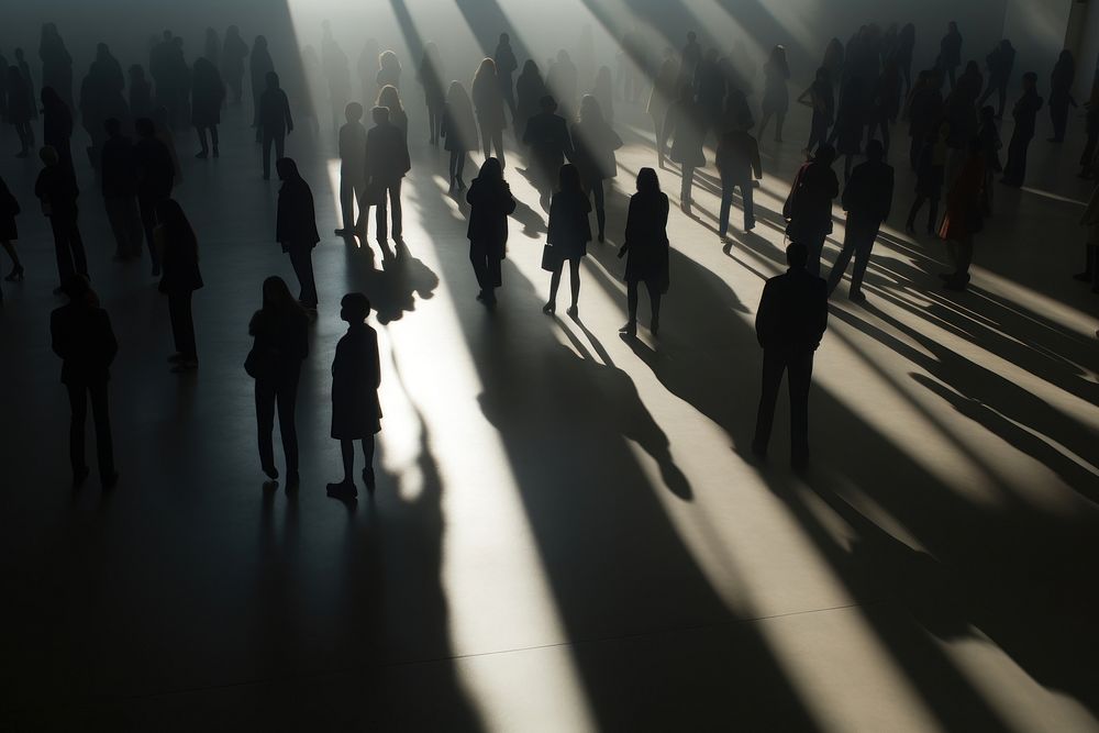 Crowd silhouette walking shadow. | Free Photo - rawpixel