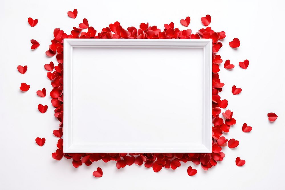 Valentines frame rectangle flower petal. | Free Photo - rawpixel