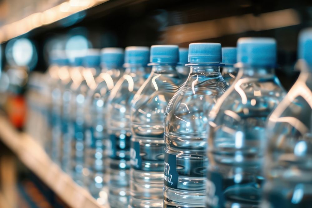 Bottles water shelf shop plastic | Free Photo - rawpixel