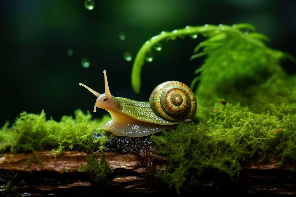 Garden snail green crawling animal | Free Photo - rawpixel
