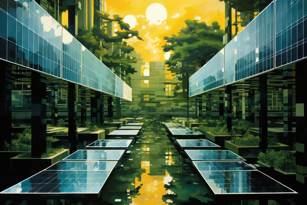 Solar panel architecture sunlight building. | Premium Photo - rawpixel