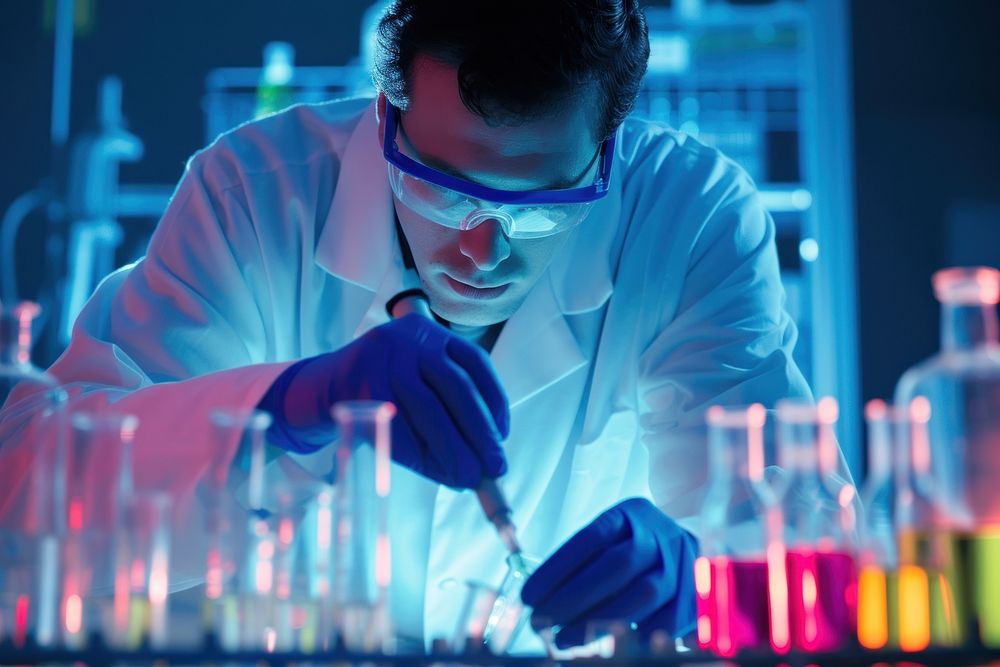 Scientist analyzing sample scientist laboratory | Free Photo - rawpixel