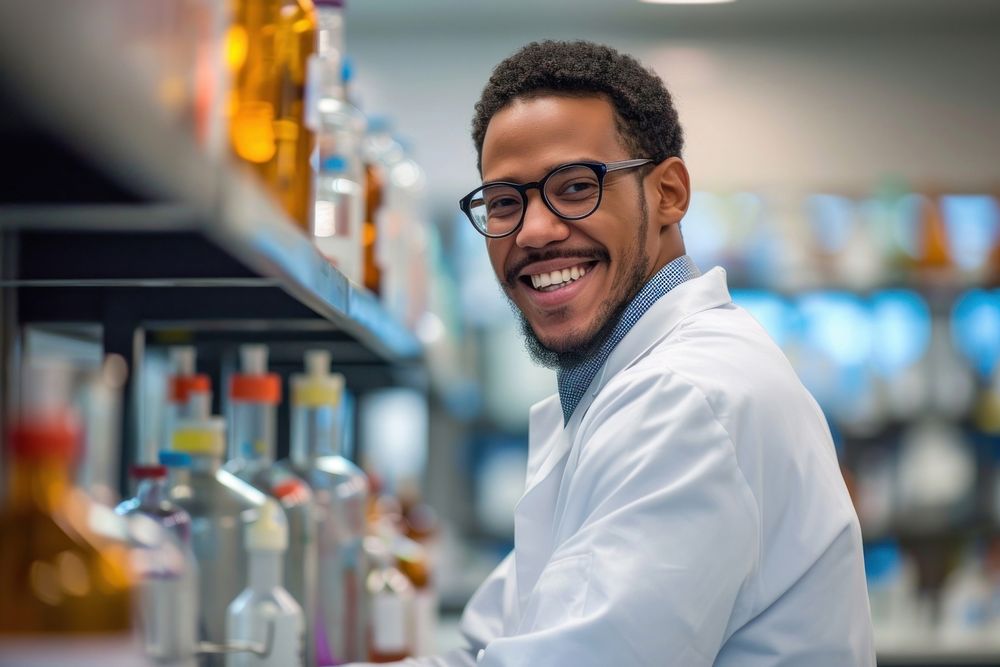 Scientist smiling scientist adult laboratory. | Free Photo - rawpixel
