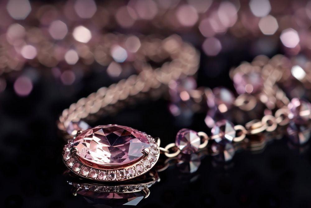 Light pink gemstone necklace jewelry | Free Photo - rawpixel