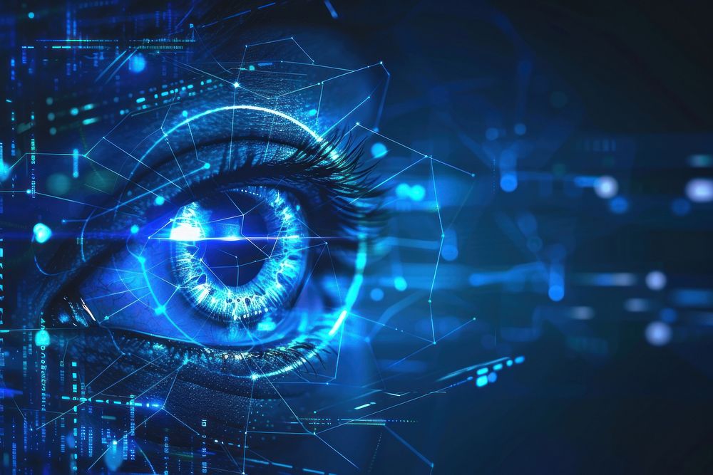 Technological digital eye backgrounds light | Free Photo Illustration ...