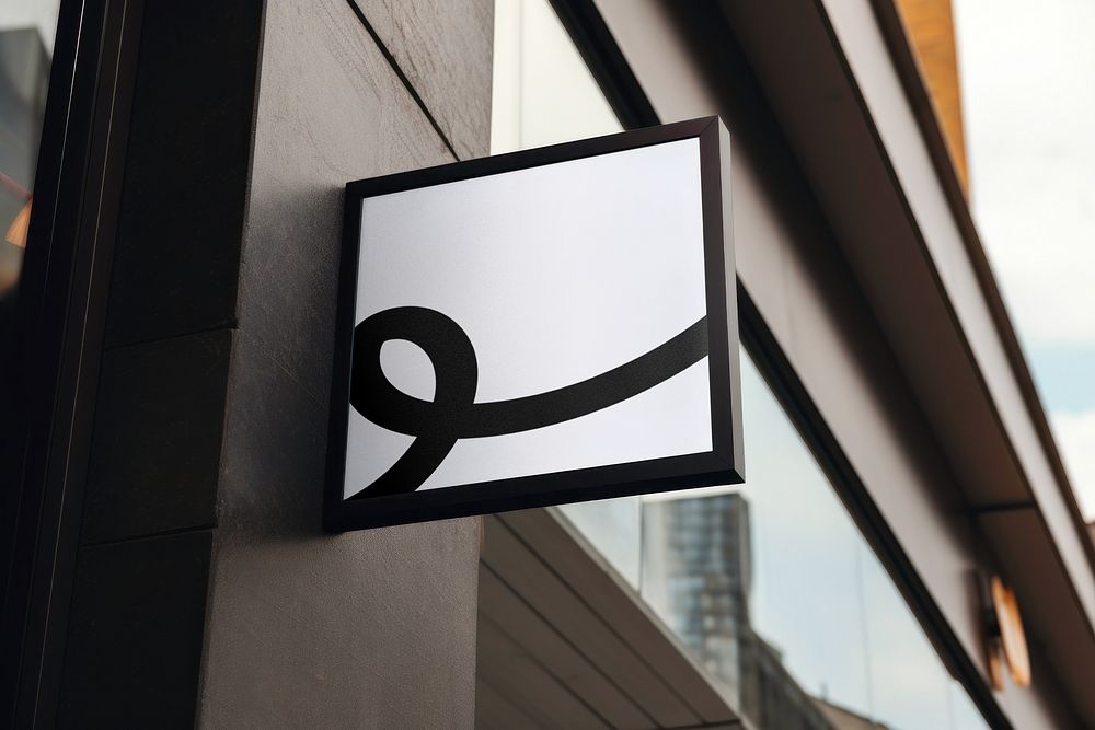 Squared wall mounted shop sign | Premium Photo - rawpixel
