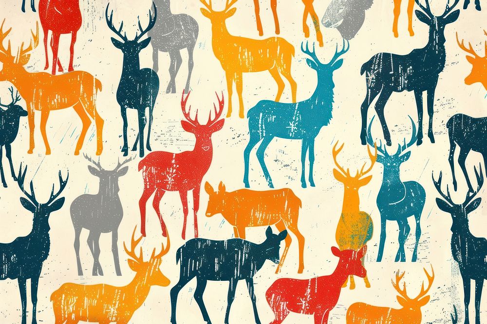 Wild animals pattern art backgrounds | Free Photo Illustration - rawpixel