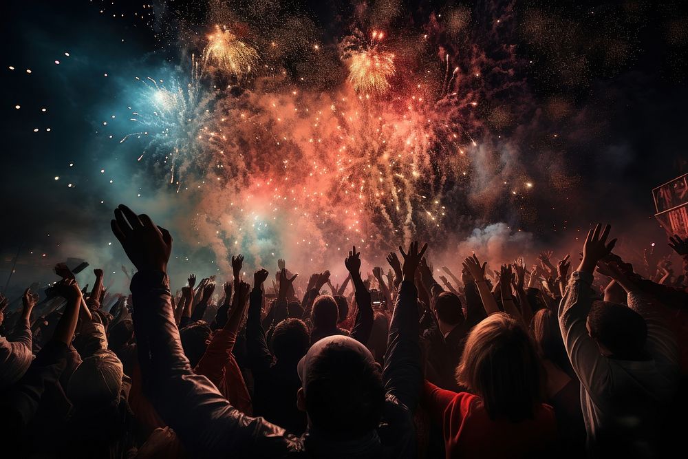 Celebration fireworks adult crowd. | Premium Photo - rawpixel