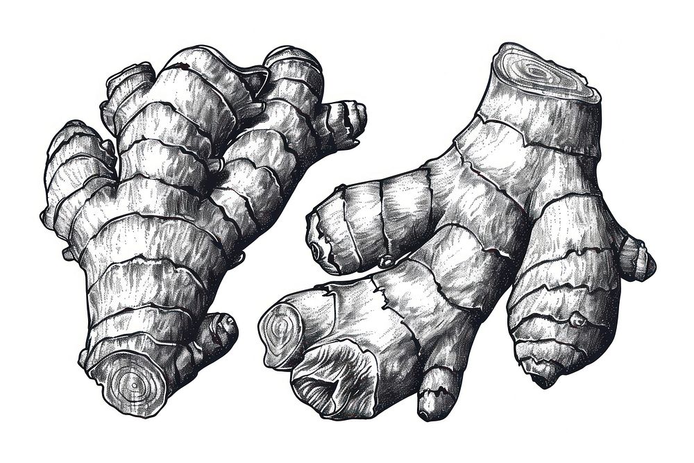 Vector hand drawn Ginger Root | Free Photo Illustration - rawpixel