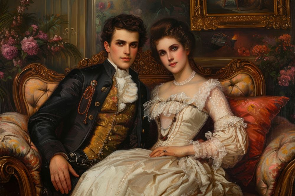 Couple painting art wedding. | Premium Photo Illustration - rawpixel