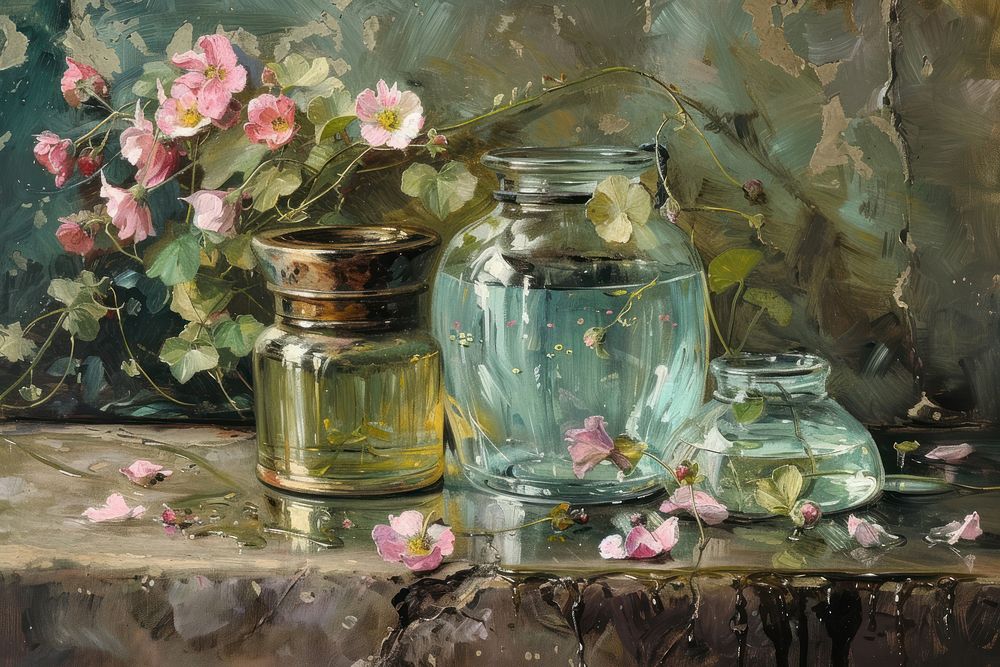Jar water painting art artwork. | Premium Photo Illustration - rawpixel