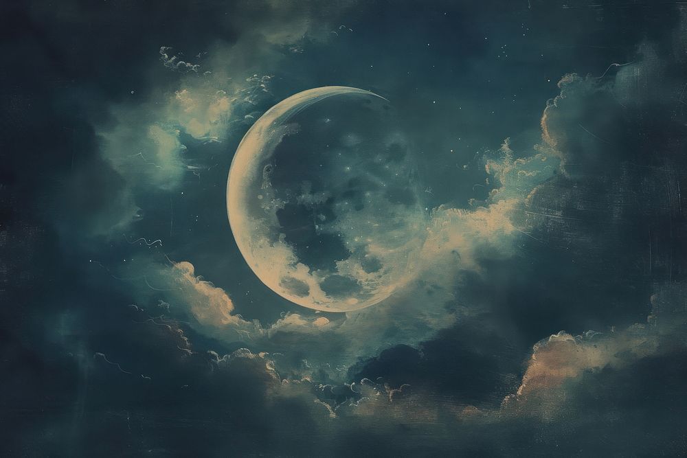 Moon astronomy outdoors nature. | Premium Photo Illustration - rawpixel