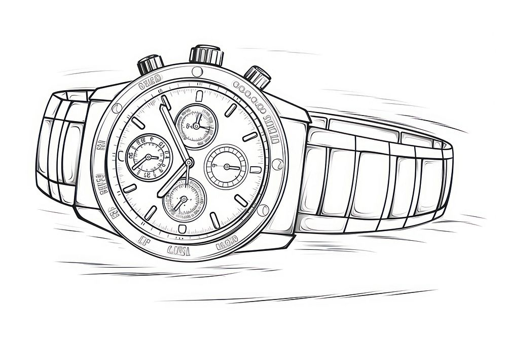 Watch watch box sketch wristwatch | Free Photo Illustration - rawpixel