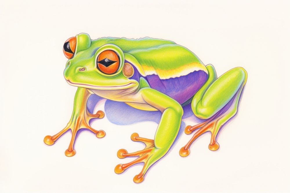 Frog amphibian wildlife drawing. | Free Photo Illustration - rawpixel