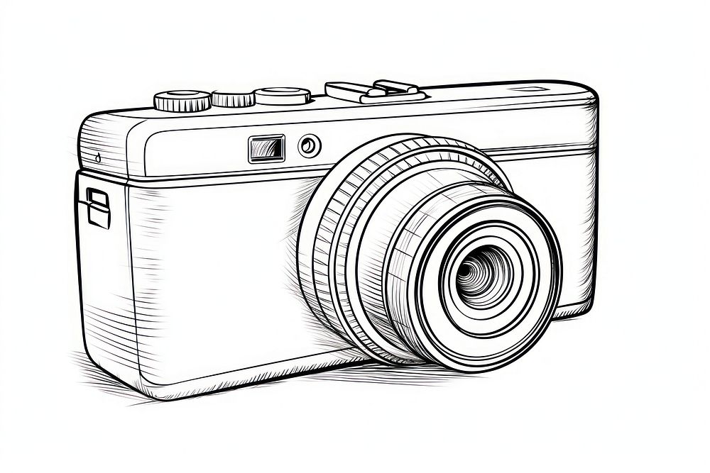 Digital camera sketch drawing photographing. | Free Photo Illustration ...