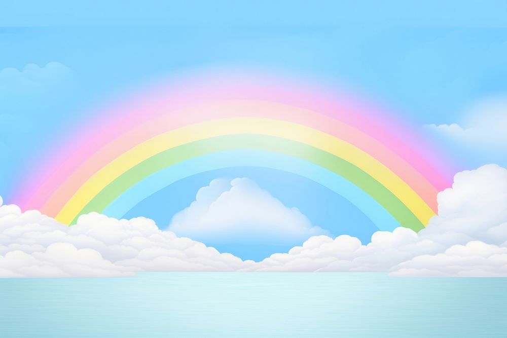 Painting rainbow sky backgrounds outdoors. | Premium Photo Illustration - rawpixel