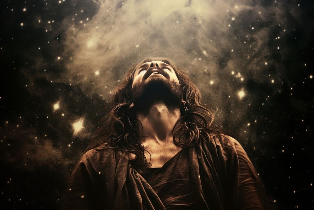 Jesus christ star sky portrait | Premium Photo - rawpixel