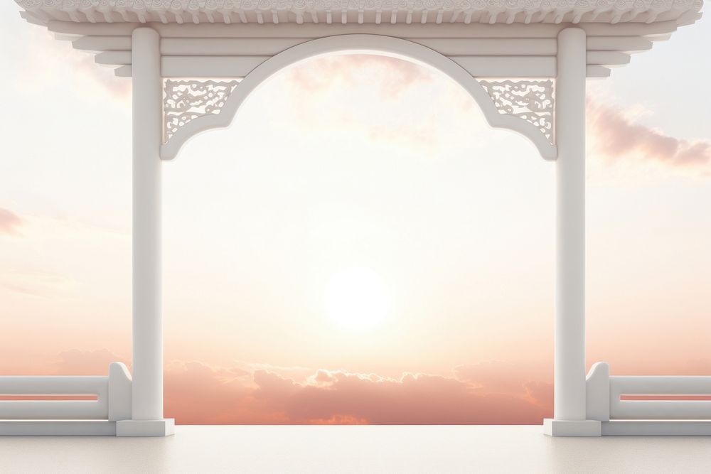 Simple white temple border architecture | Premium Photo - rawpixel