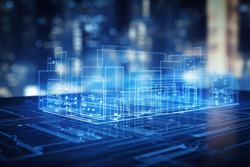 Technology Blueprint Building backgrounds futuristic | Free Photo ...