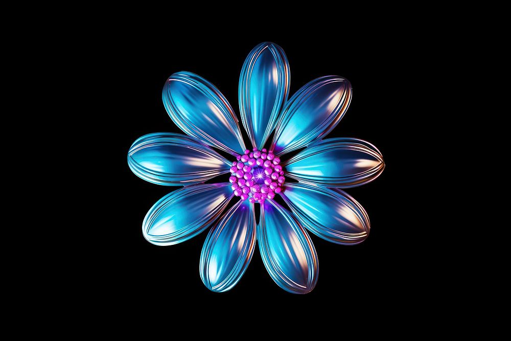 Neon daisy flower jewelry pattern | Premium Photo Illustration - rawpixel