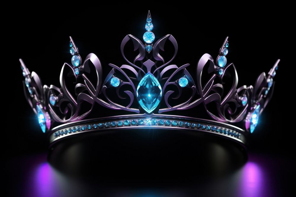 Neon Queen crown jewelry tiara | Free Photo Illustration - rawpixel