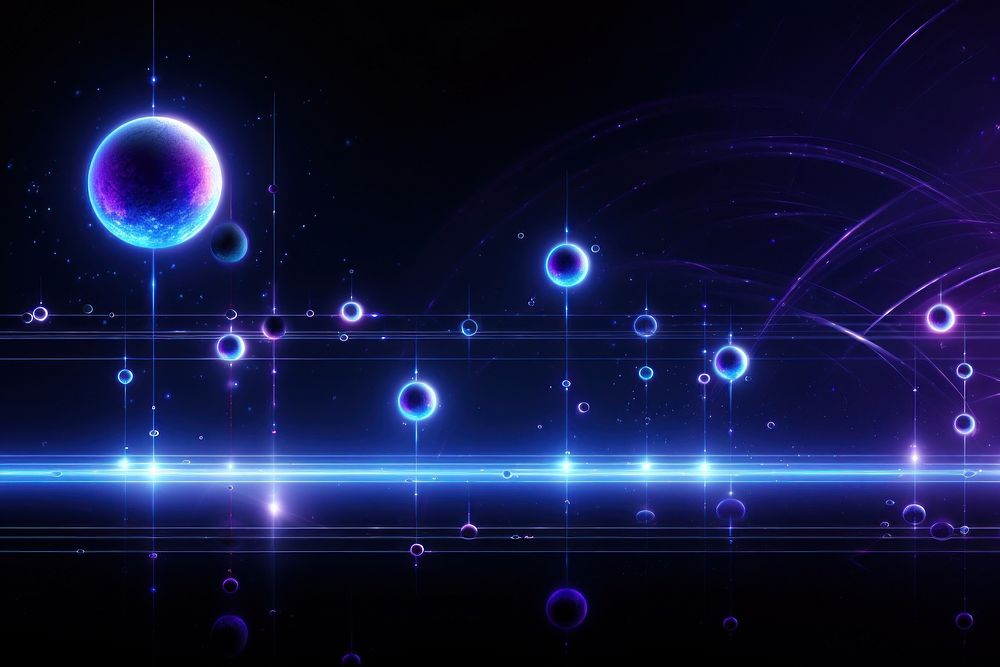 Neon solar system background light | Premium Photo Illustration - rawpixel
