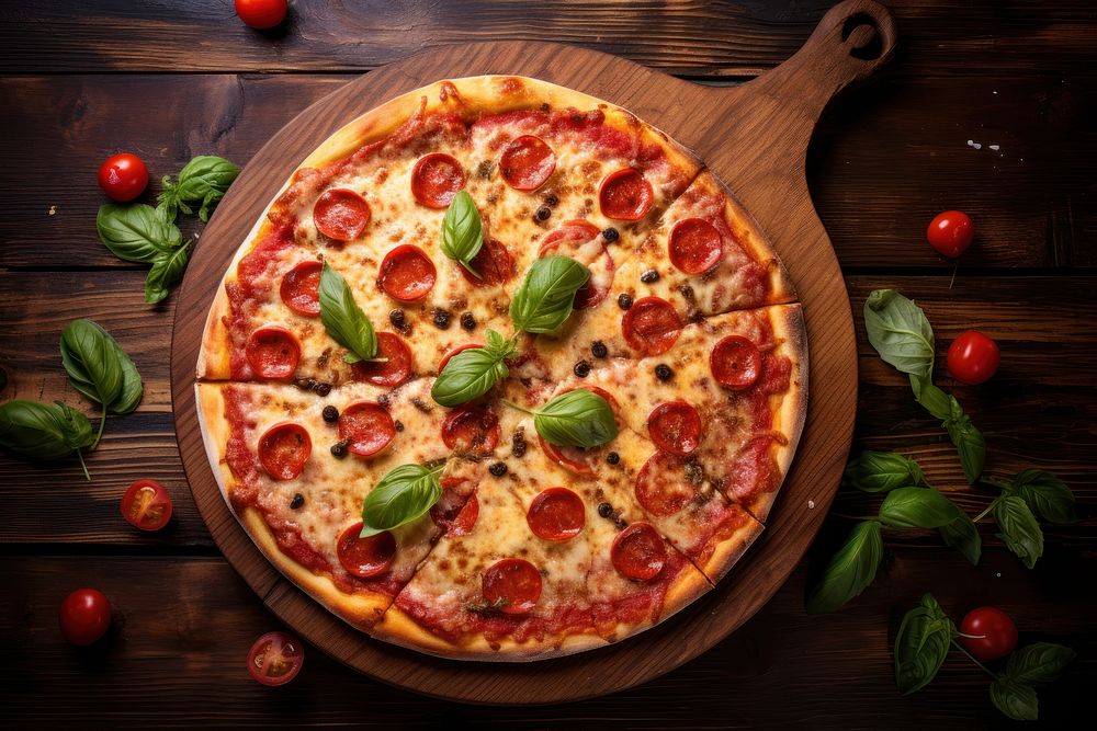 Pizza table food wood. | Premium Photo - rawpixel