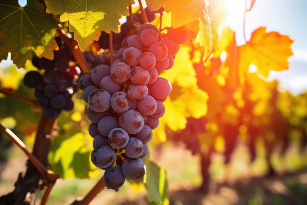 Vineyard grapes landscape outdoors. | Premium Photo - rawpixel