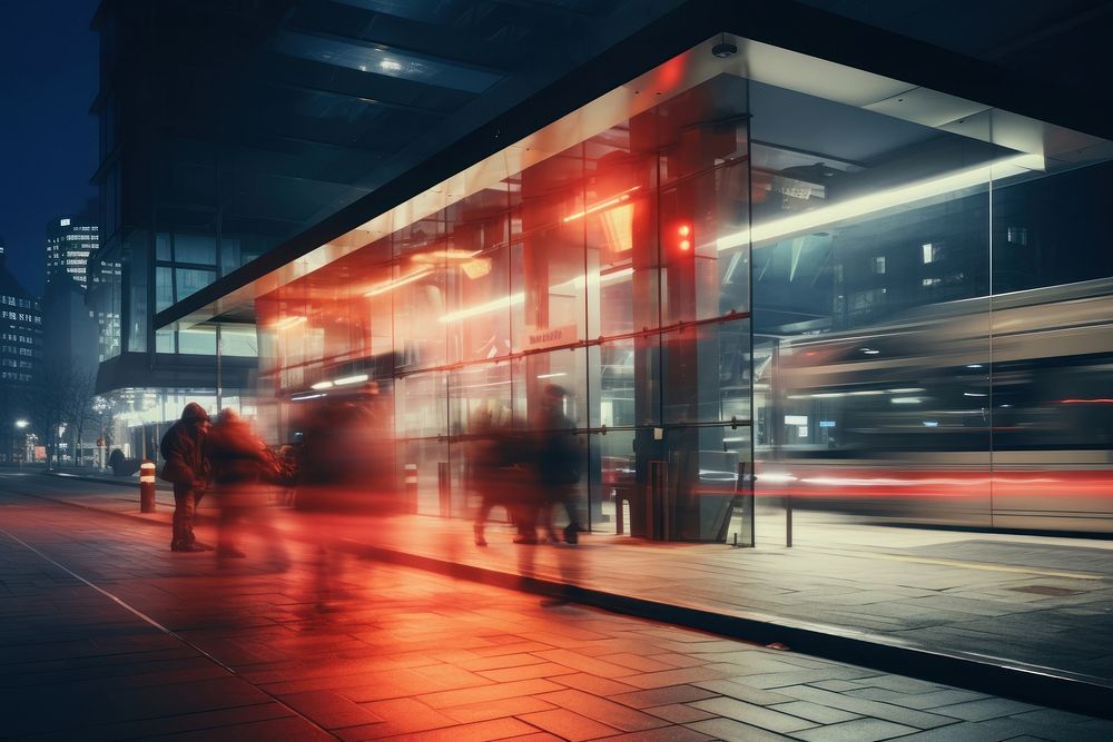 Bus station outdoors lighting vehicle. | Premium Photo - rawpixel