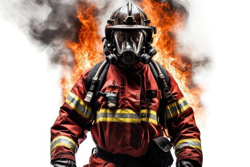 Fire man adult extinguishing firefighter. | Free Photo - rawpixel