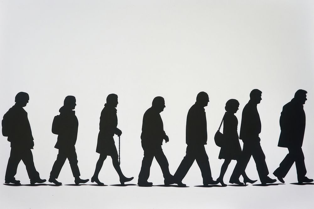 People walking line silhouette footwear | Free Photo - rawpixel