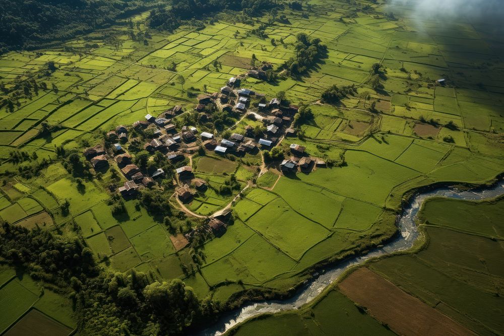 Rural area village outdoors nature. | Premium Photo - rawpixel