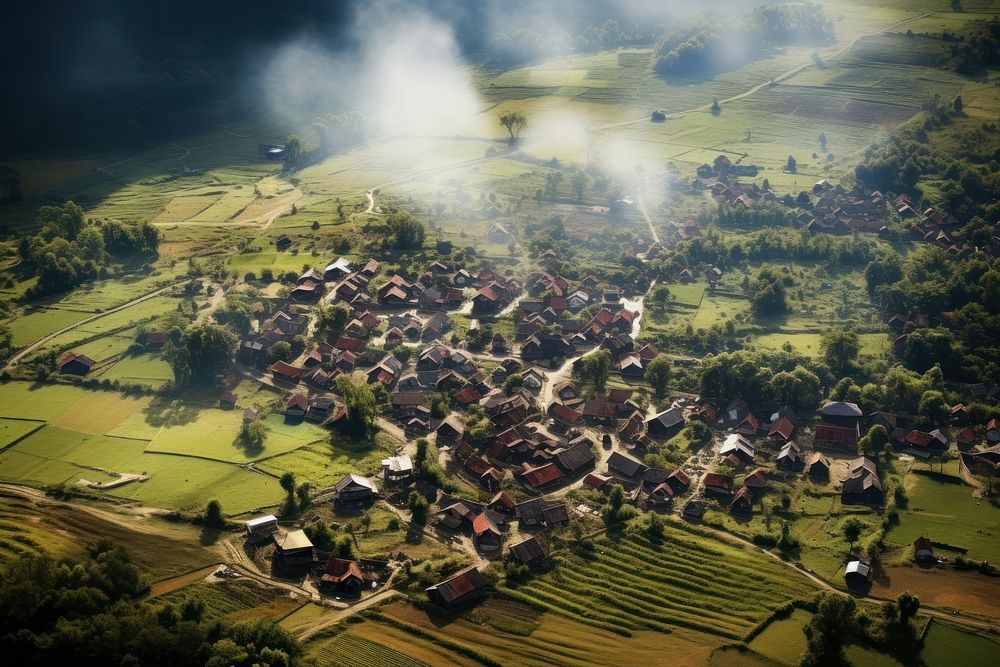 Rural area village outdoors field. | Premium Photo - rawpixel