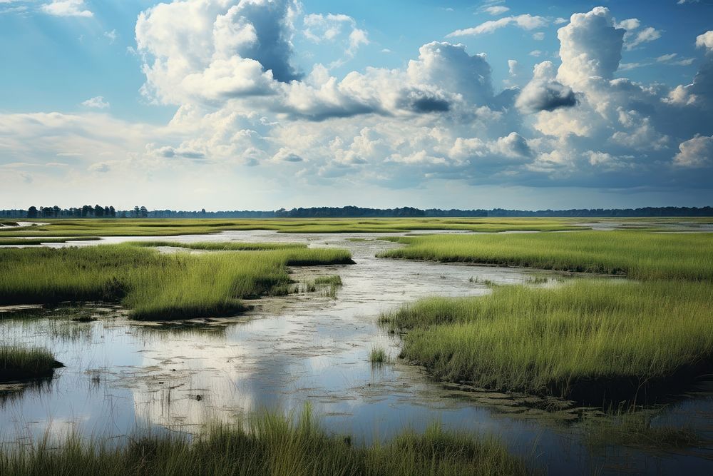Marsh sky landscape outdoors. | Premium Photo - rawpixel