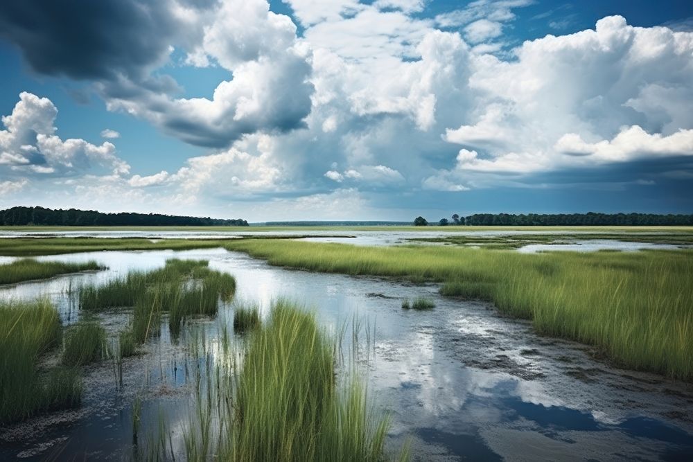 Marsh sky landscape outdoors. | Premium Photo - rawpixel
